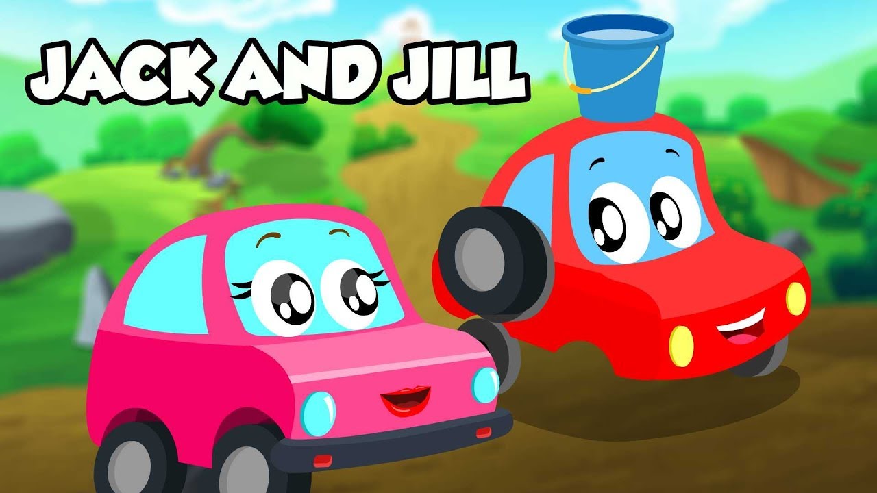Jack And Jill Rhyme | Little Red Car Cartoons | Songs For Children