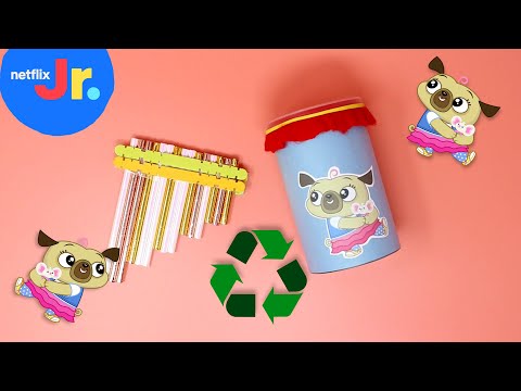 DIY Chip And Potato Instruments: Upcycling Tutorial For Kids 🎶 Netflix Jr
