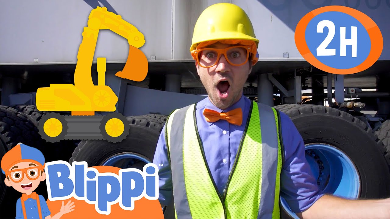 Construction Vehicles For Kids With Blippi! | 2 Hours Of Blippi ...